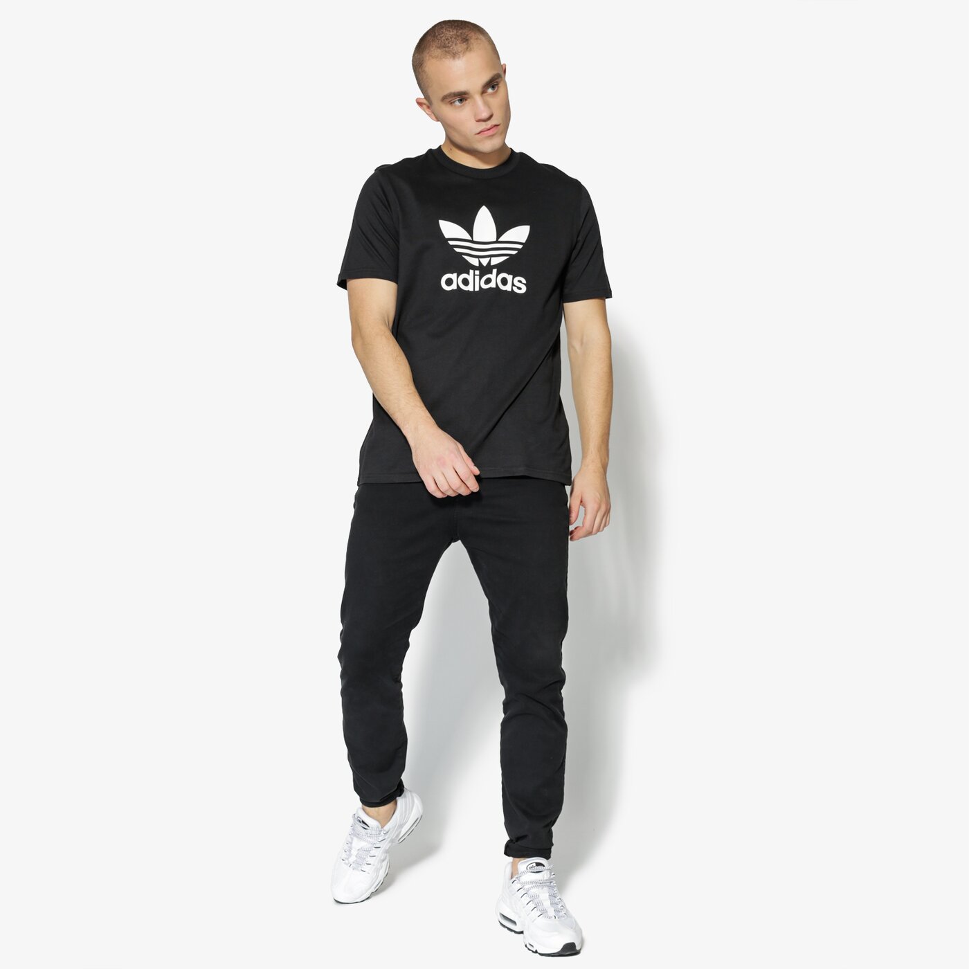 ADIDAS MARŠKINĖLIAI SS TREFOIL MARŠKINĖLIAI ADICOLOR | CW0709 | JUODA ...