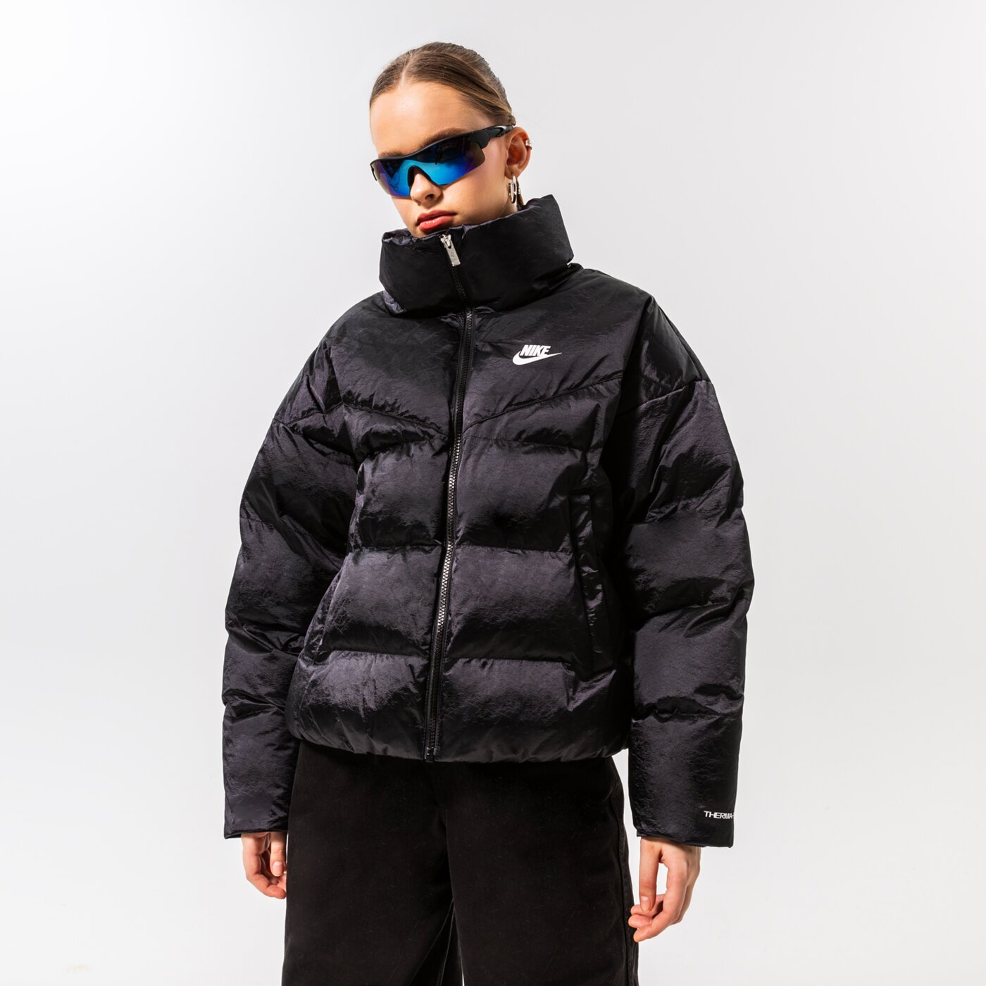 NIKE STRIUKĖ ŽIEMINĖ W NSW TF SYNFL CITY SHINE JKT DQ6888-010 JUODA 140 ...