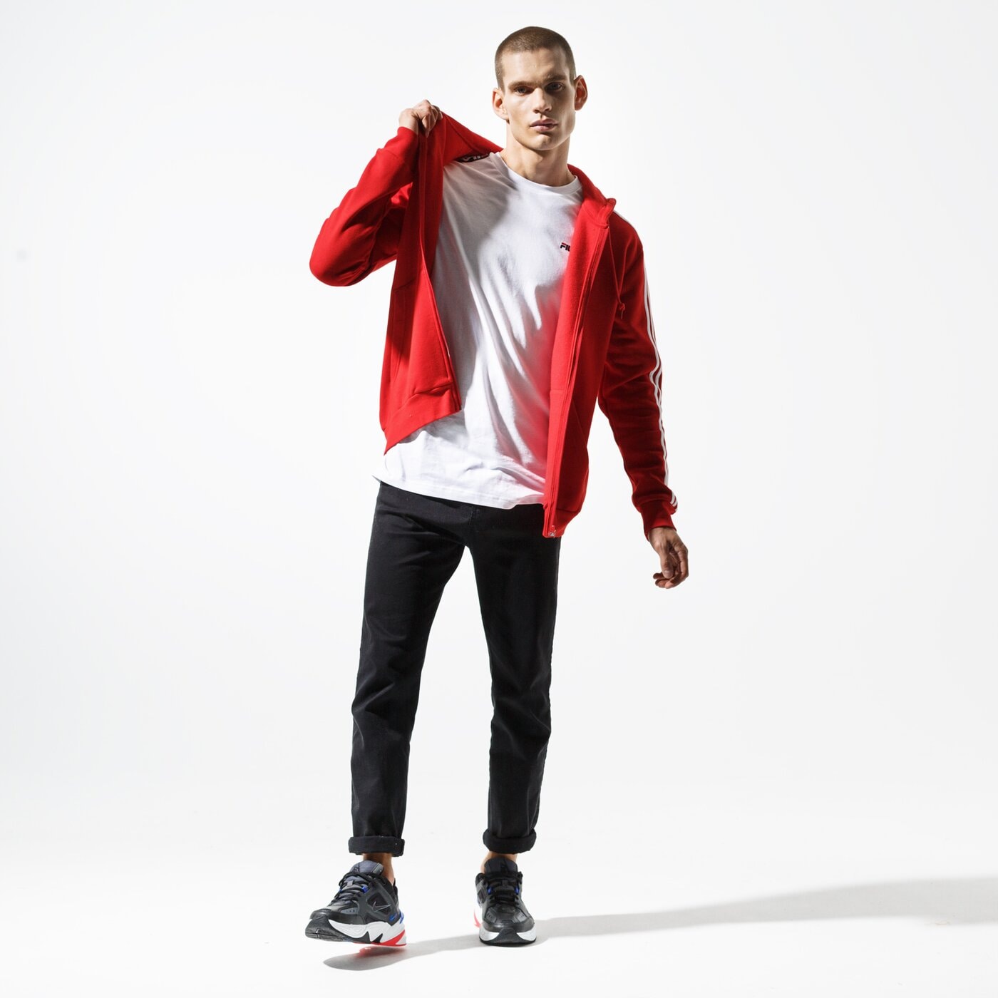 ADIDAS DŽEMPERIS 3-STRIPES FZ ED5970 RAUDONA 40,00 EUR | Džemperiai | e ...