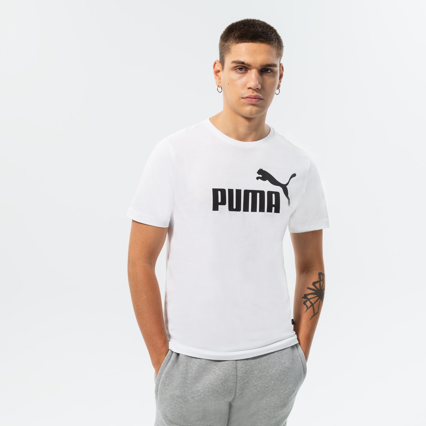 PUMA MARŠKINĖLIAI ESS LOGO TEE 586666 02 BALTA 15,00 EUR | Marškinėliai ...